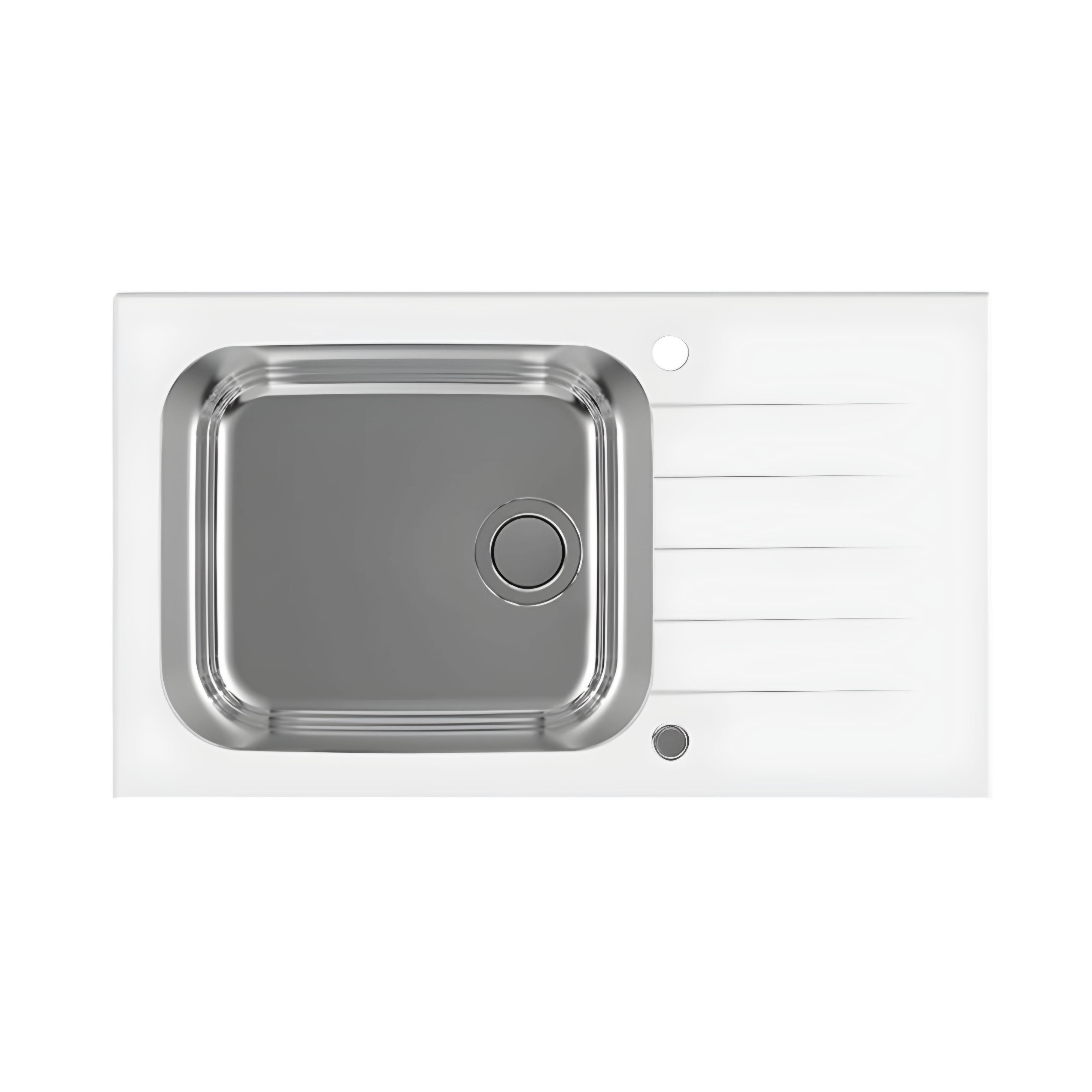 Artone Single Bowl White Tempered Glass Kitchen Sink | Kitchen Warehouse LK