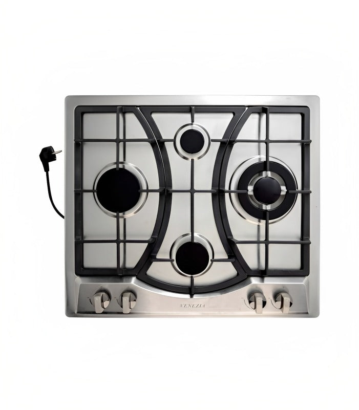 Venezia 60cm 4 Burner Stainless Steel Gas Cooker | Kitchen Warehouse Lk