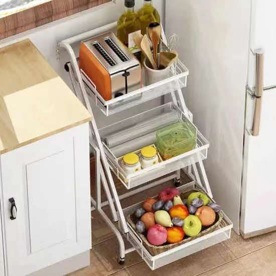 3 Tier Adjustable Kitchen Trolley